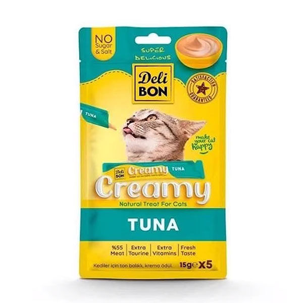 Delibon Creamy Ödül Maması Ton Balıklı 15Gr 5Li Paket Diğer Ürünler Delibon