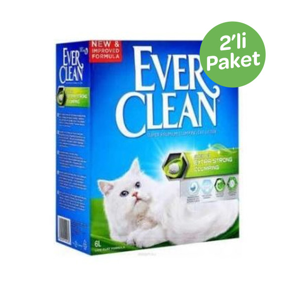 Ever Clean Extra Strong Kokulu Kedi Kumu 6 LT x 2 Adet Bentonit ...