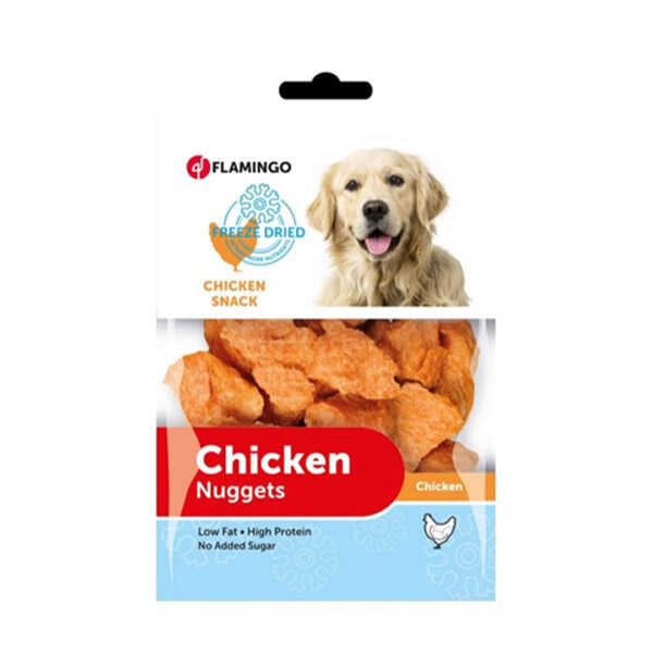 Flamingo Dondurulmuş Nugget Tavuk Köpek Ödülü 70 Gr Köpek Ödül Mamaları ...