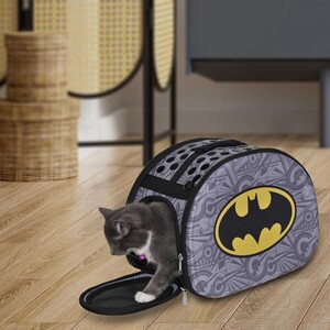 Batman 3D Eva Kedi Taşıma Çantası Gri Kedi Taşıma Çantaları Petfan