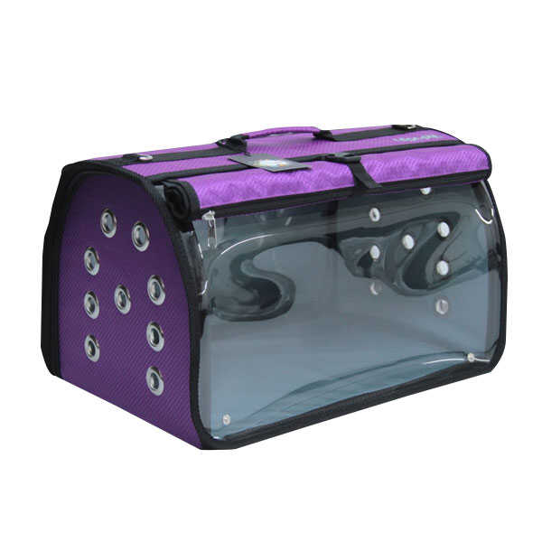 Leon Pet Büyük Akustik Çanta Mor Kedi Taşıma Çantaları LeonPet