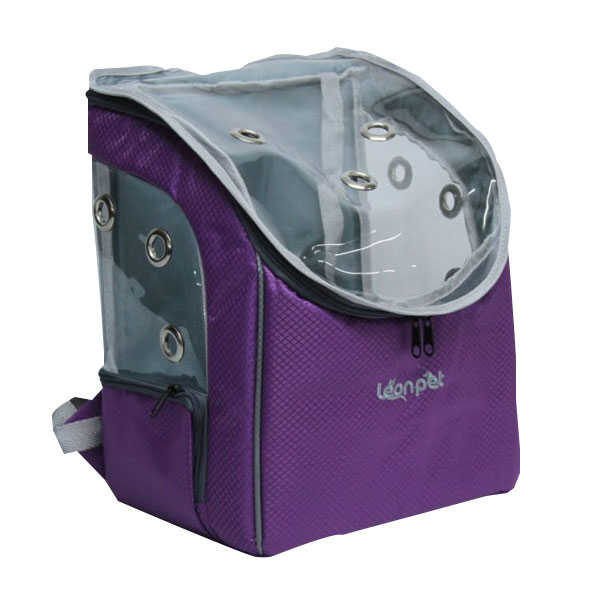 Leon Pet Şeffaf Sırt Çantası Mor Kedi Taşıma Çantaları LeonPet