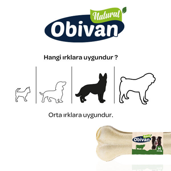 Obivan Beyaz Press Kemik 15,5 Cm 90 Gr Köpek Kemikleri Obivan