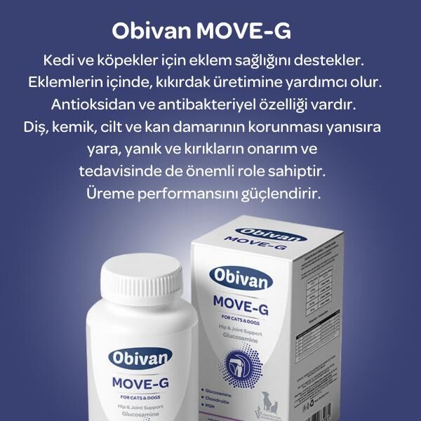 Obivan Move+G Glucosamine Kedi Ve Köpekler Için Eklem Ve Kas Desteği 75 ...