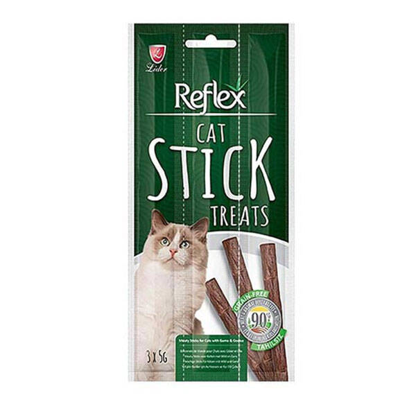 Reflex Av Etli Kedi Ödül Çubuğu 3 x 5 gr Kedi Ödül Mamaları Reflex