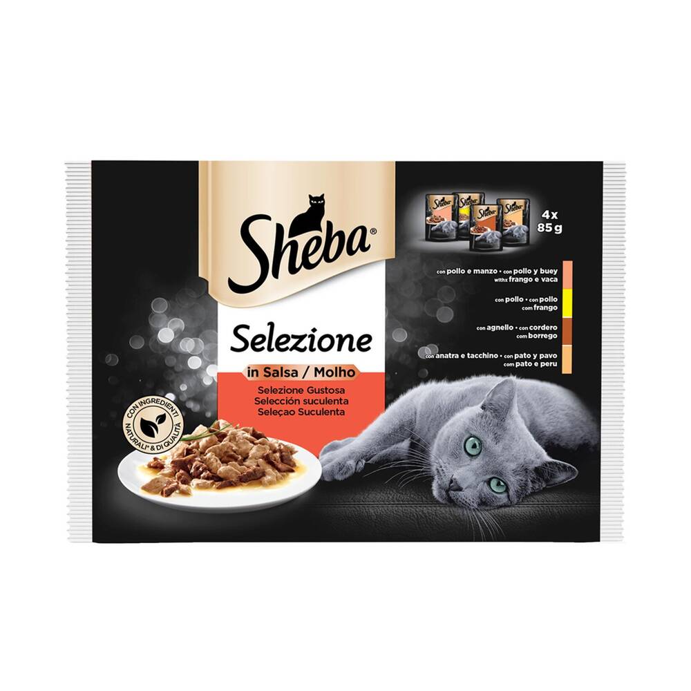 Sheba Multipack Etli Kedi Yaş Maması 85 gr x 4 Adet Kedi Yaş Maması Sheba